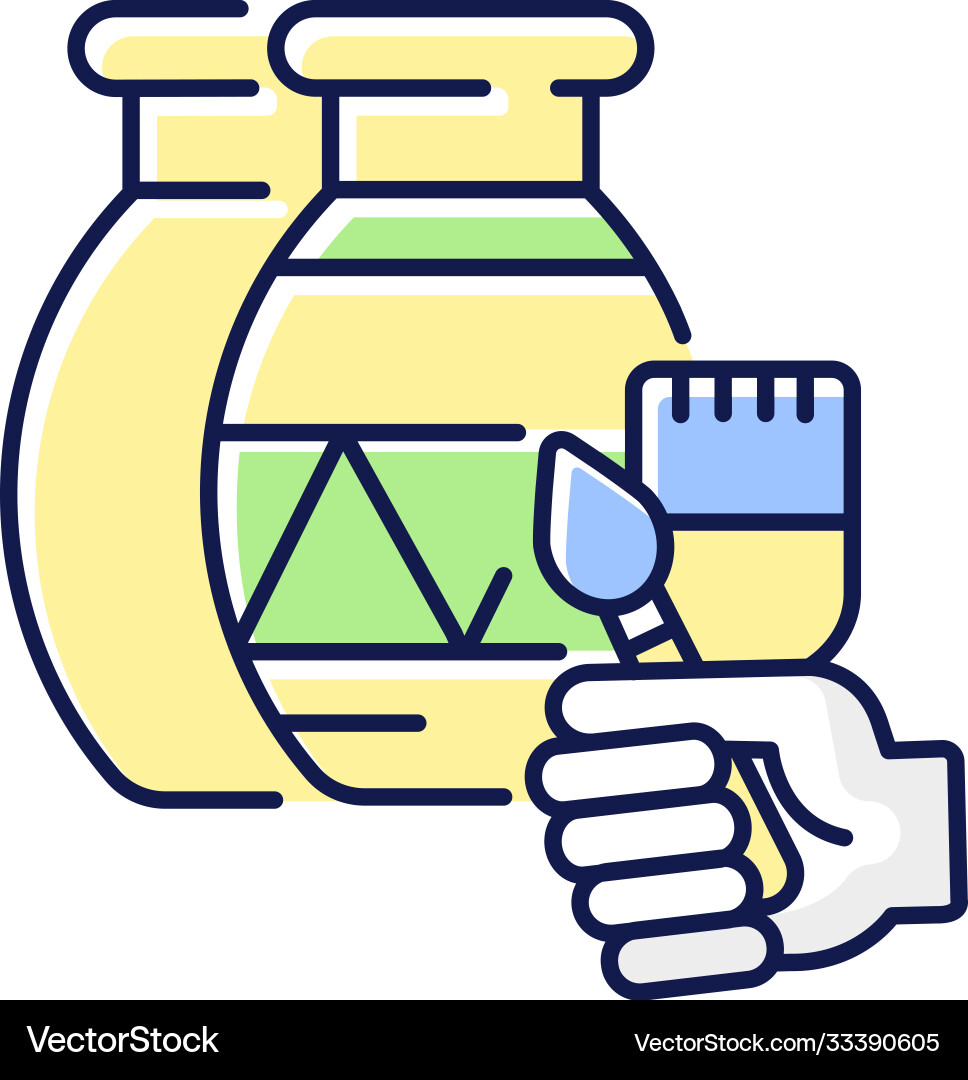 Handicraft rgb color icon Royalty Free Vector Image