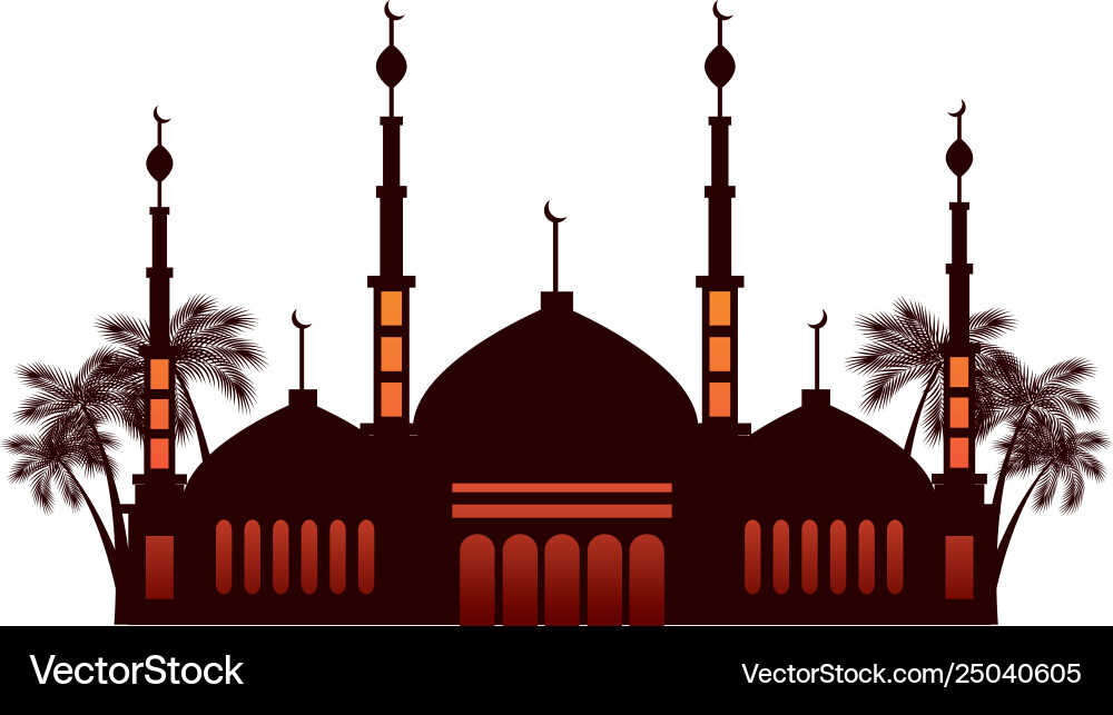 Jerusalem temple ramadan kareem celebration Vector Image