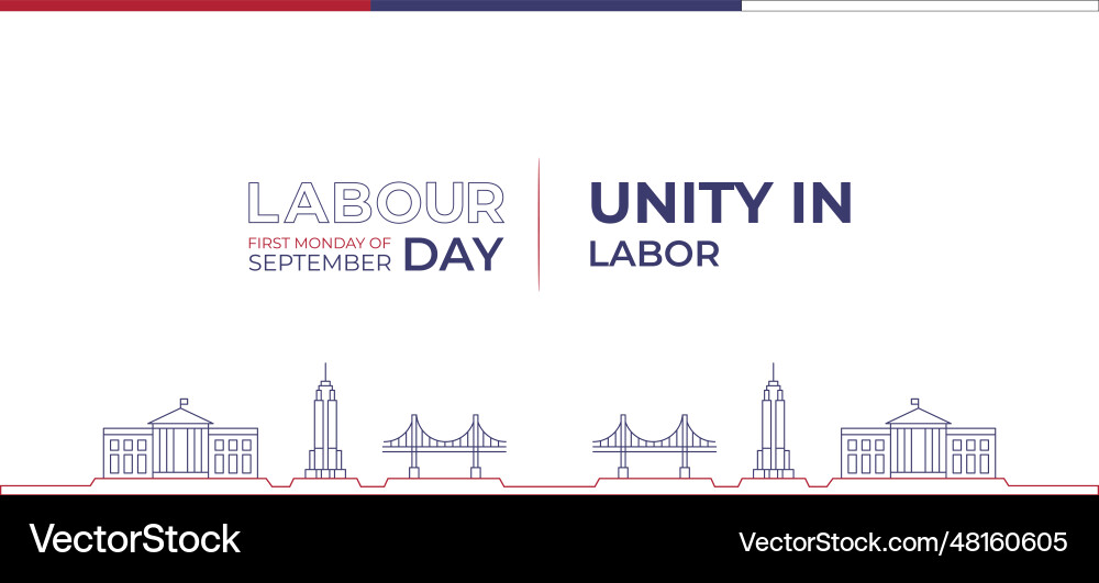 Labor day banner design with tagline Royalty Free Vector