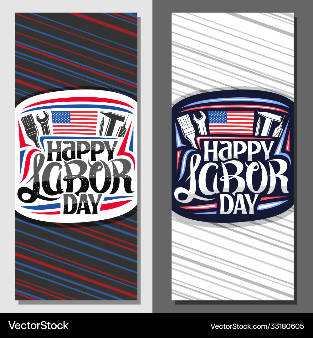 Layouts for american labor day Royalty Free Vector Image