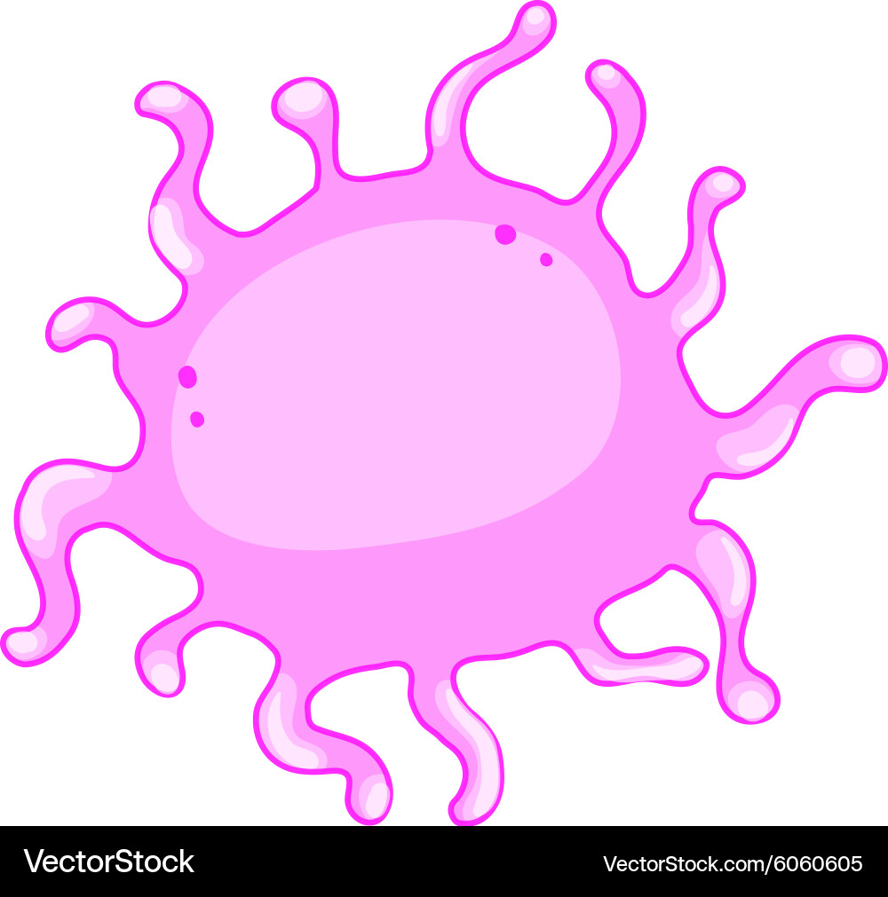 Pink bacteria on white Royalty Free Vector Image