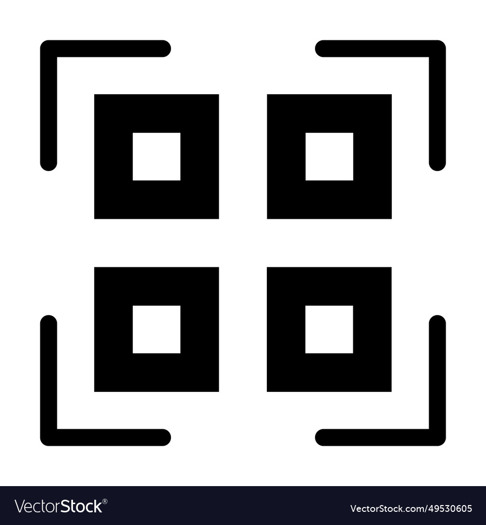 Qr code glyph icon for personal and commercial use