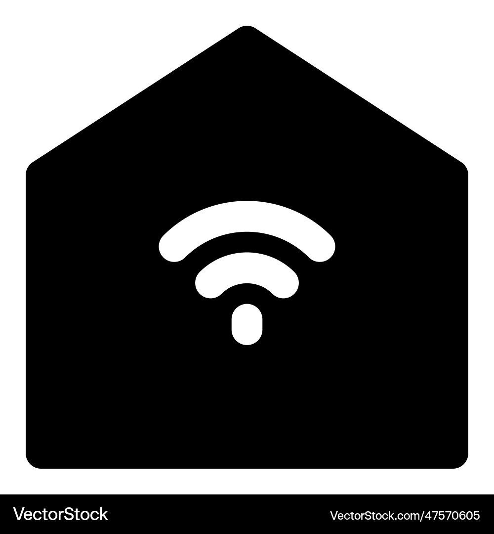 Smart home with wireless wi-fi connection Vector Image
