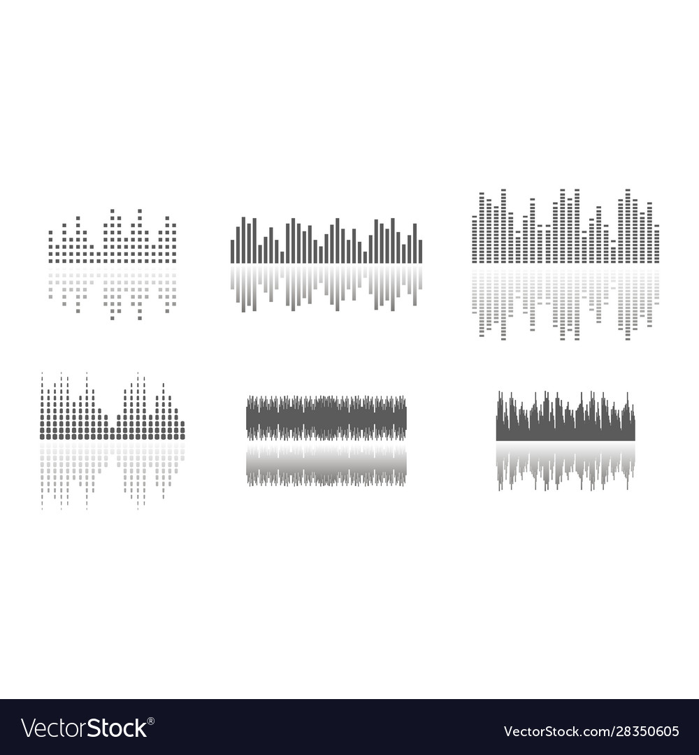 Sound waves set audio player equalizer Royalty Free Vector Sound waves set audio player equalizer Royalty Free Vector