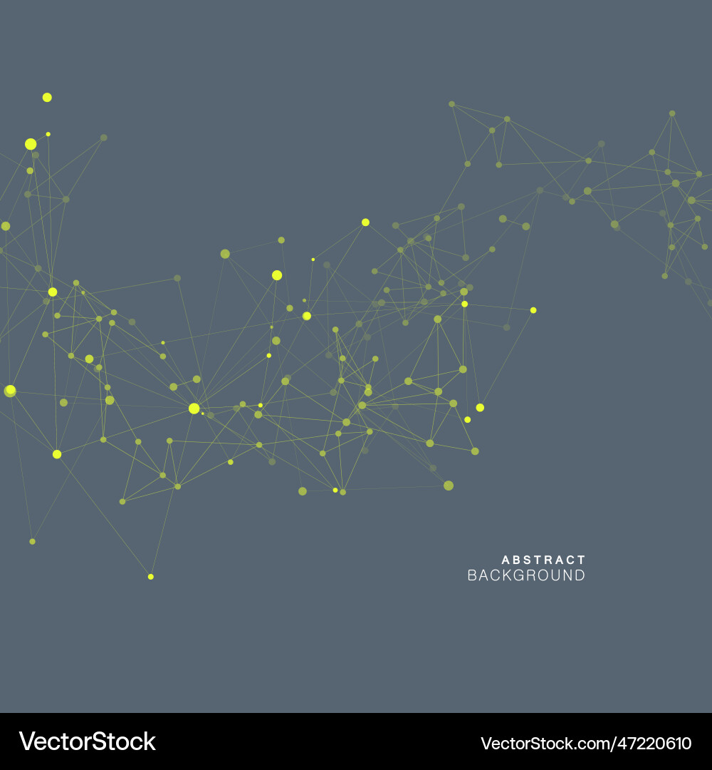 Abstract connecting dots and lines futuristic Vector Image