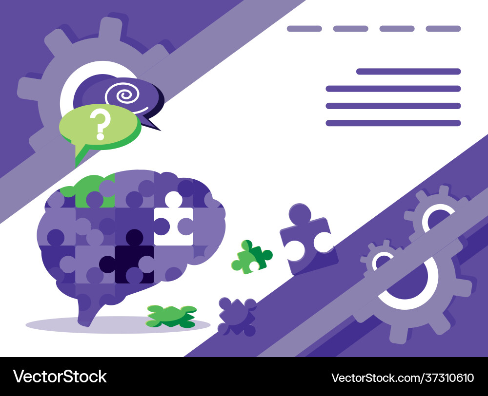 Alzheimer neurological disorders Royalty Free Vector Image