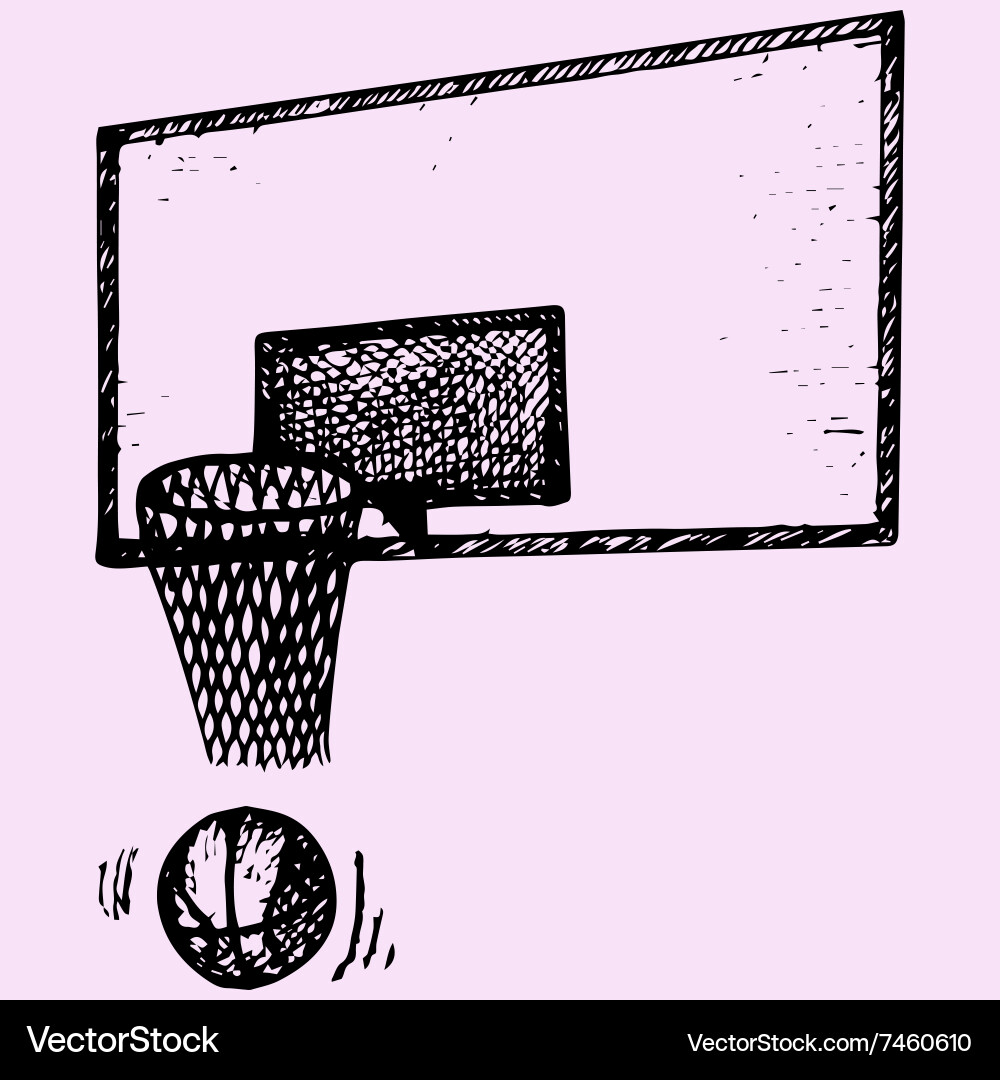 Basketball backboard basket ball movement Vector Image
