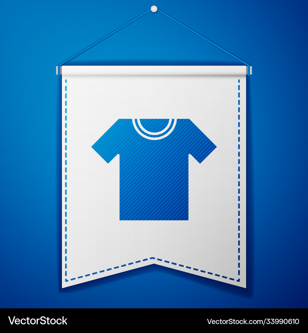 Blue t-shirt icon isolated on background Vector Image