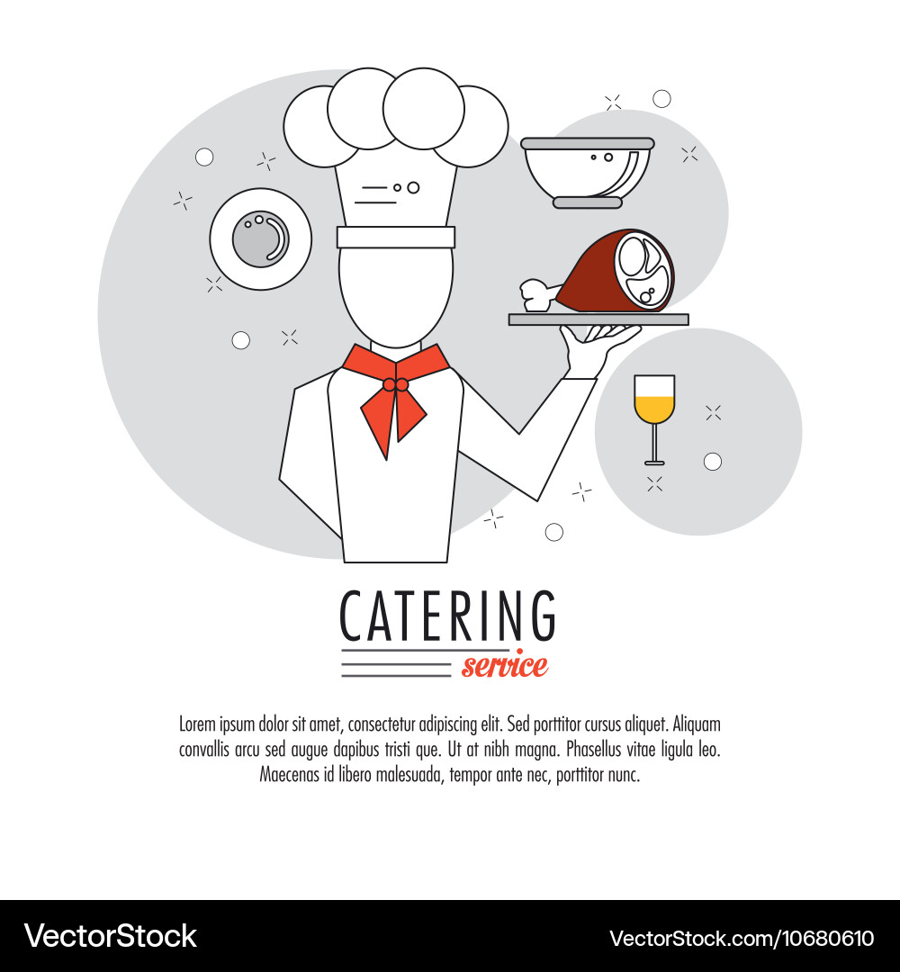 Catering service restaurant and menu design Vector Image