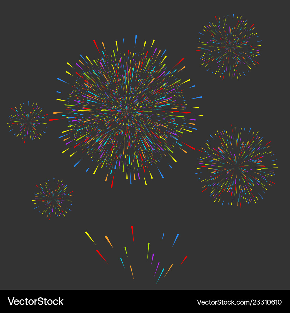 Fireworks year festival Royalty Free Vector Image