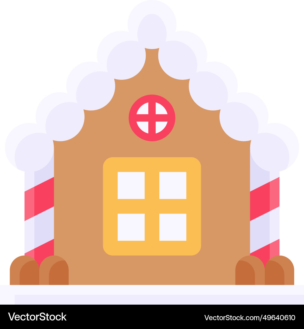 Ginger bread house icon christmas related Vector Image
