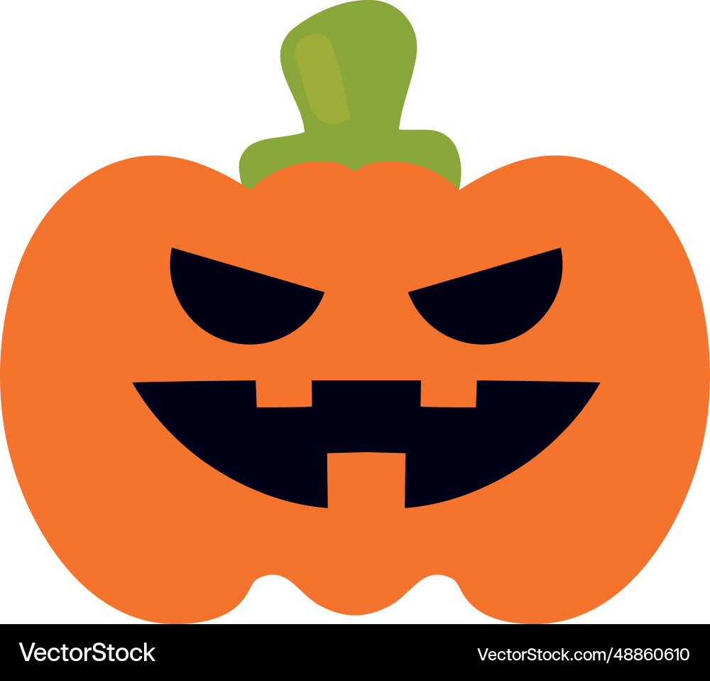 Halloween cute pumpkin isolated Royalty Free Vector Image