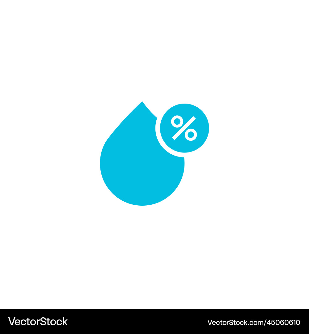 Humidity water icon temperature dry air Royalty Free Vector