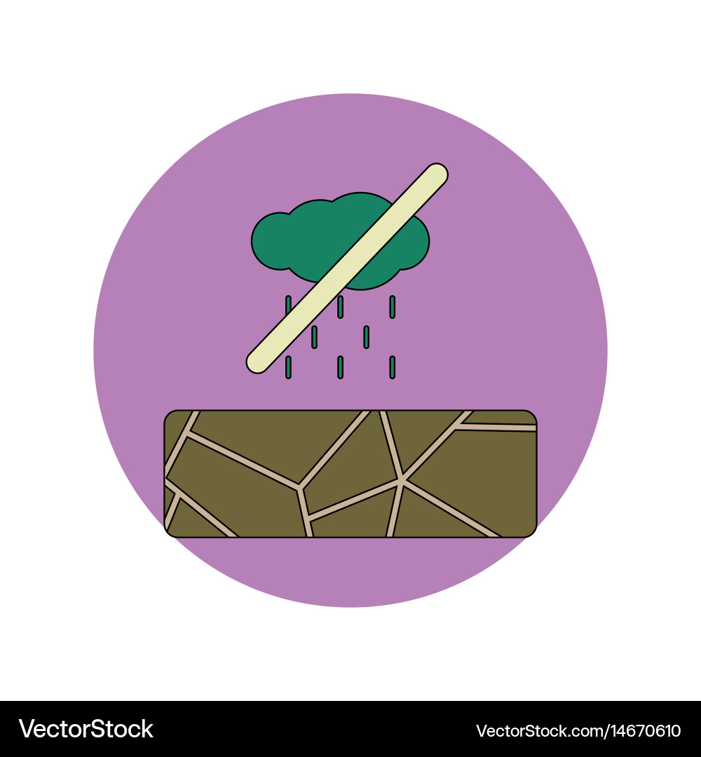 In flat design of cracked Royalty Free Vector Image
