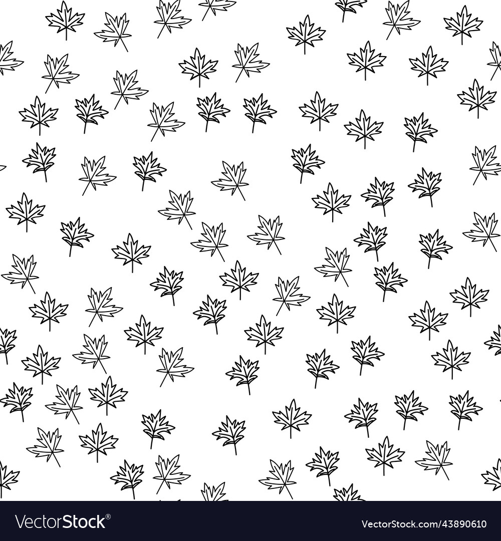 Maple leaf seamless pattern Royalty Free Vector Image