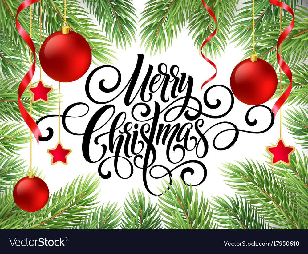 Merry christmas handwriting script lettering Vector Image Merry christmas handwriting script lettering Vector Image