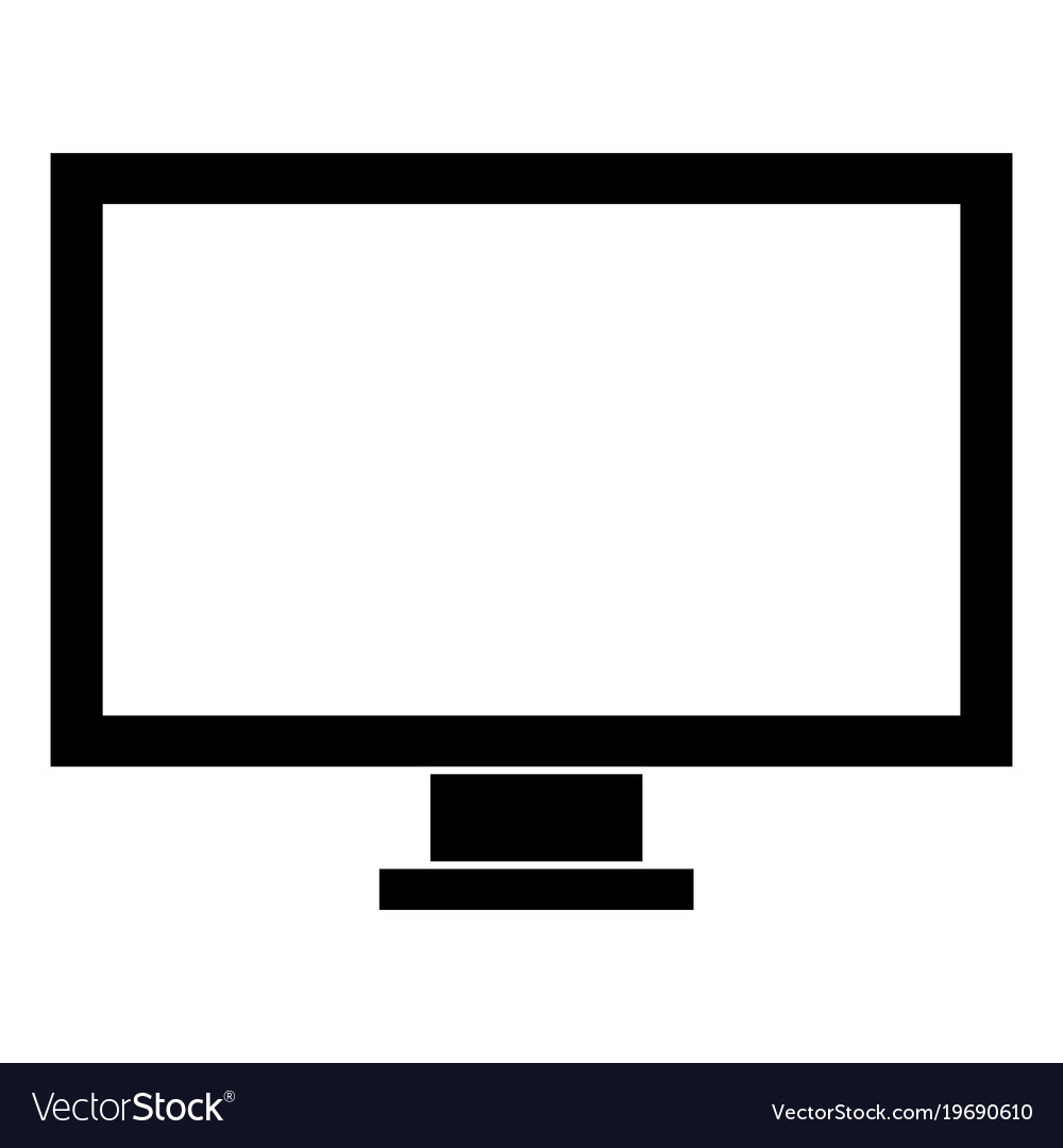 Monitor computer isolated icon Royalty Free Vector Image