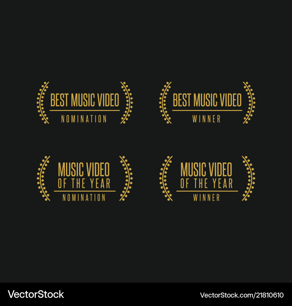 Music award nomination winner Royalty Free Vector Image