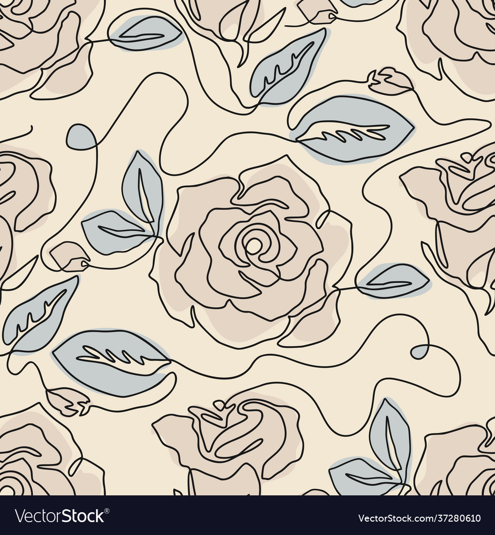 One line seamless modern pattern Royalty Free Vector Image