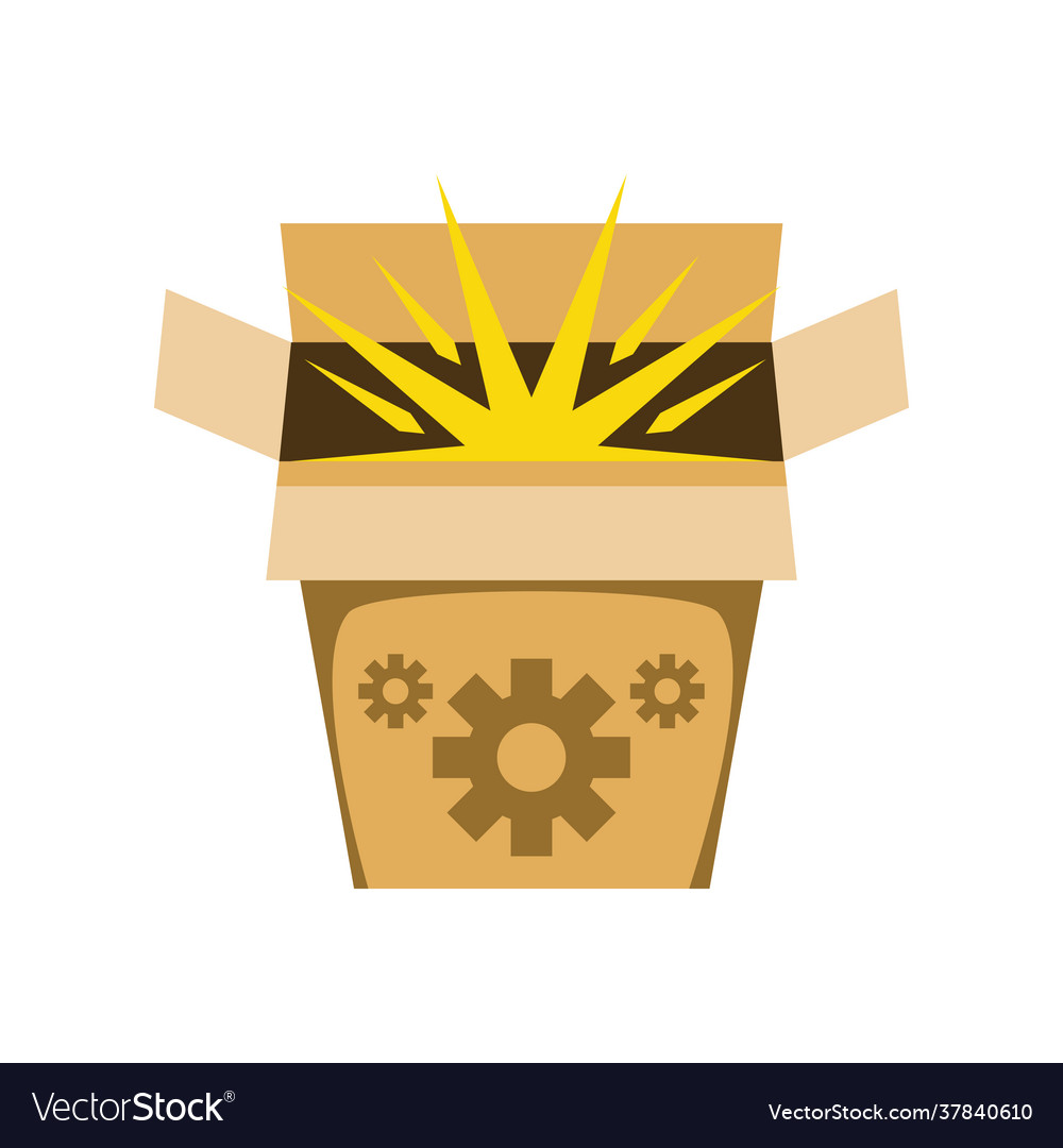 Open box creativity Royalty Free Vector Image - VectorStock