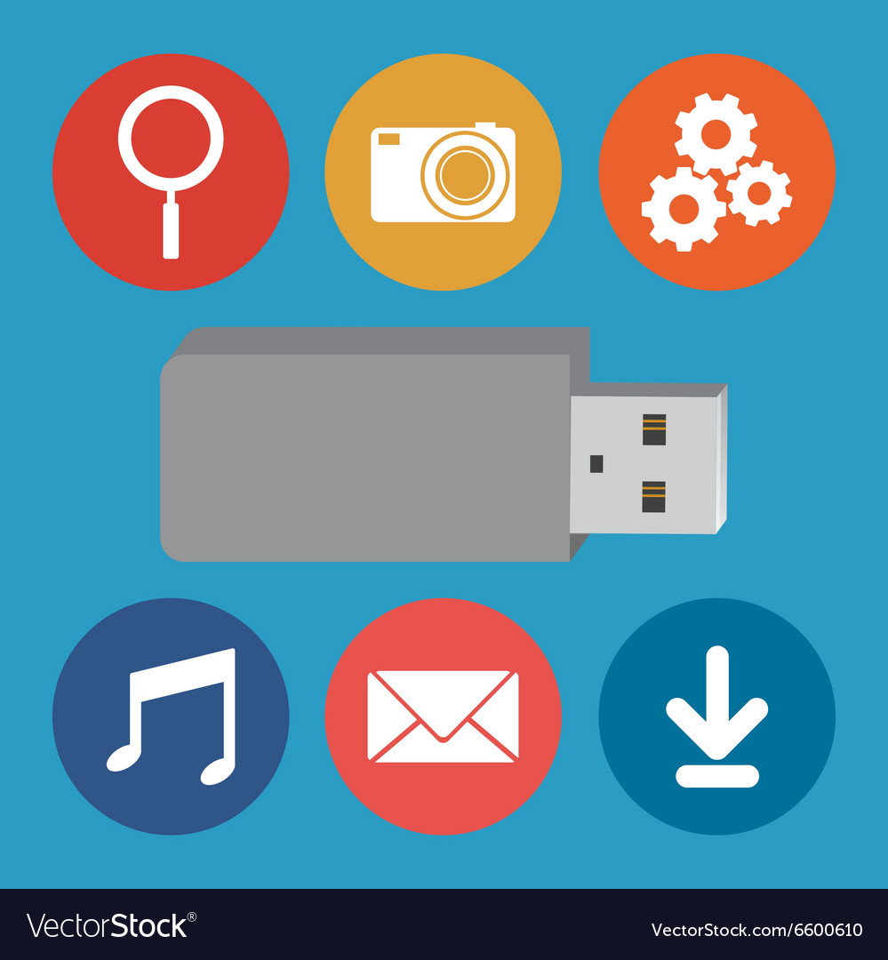 Pen drive design Royalty Free Vector Image - VectorStock