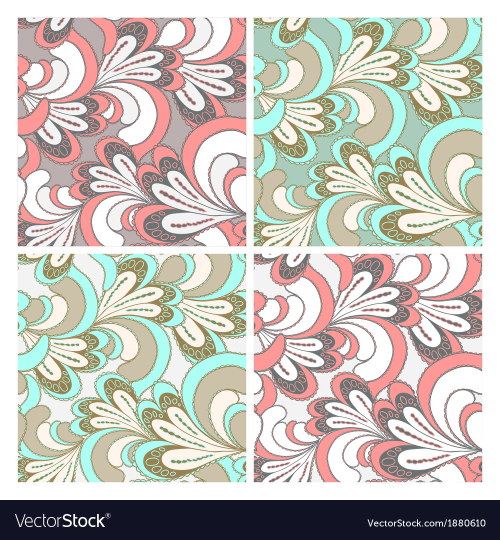 Set seamless patterns Royalty Free Vector Image