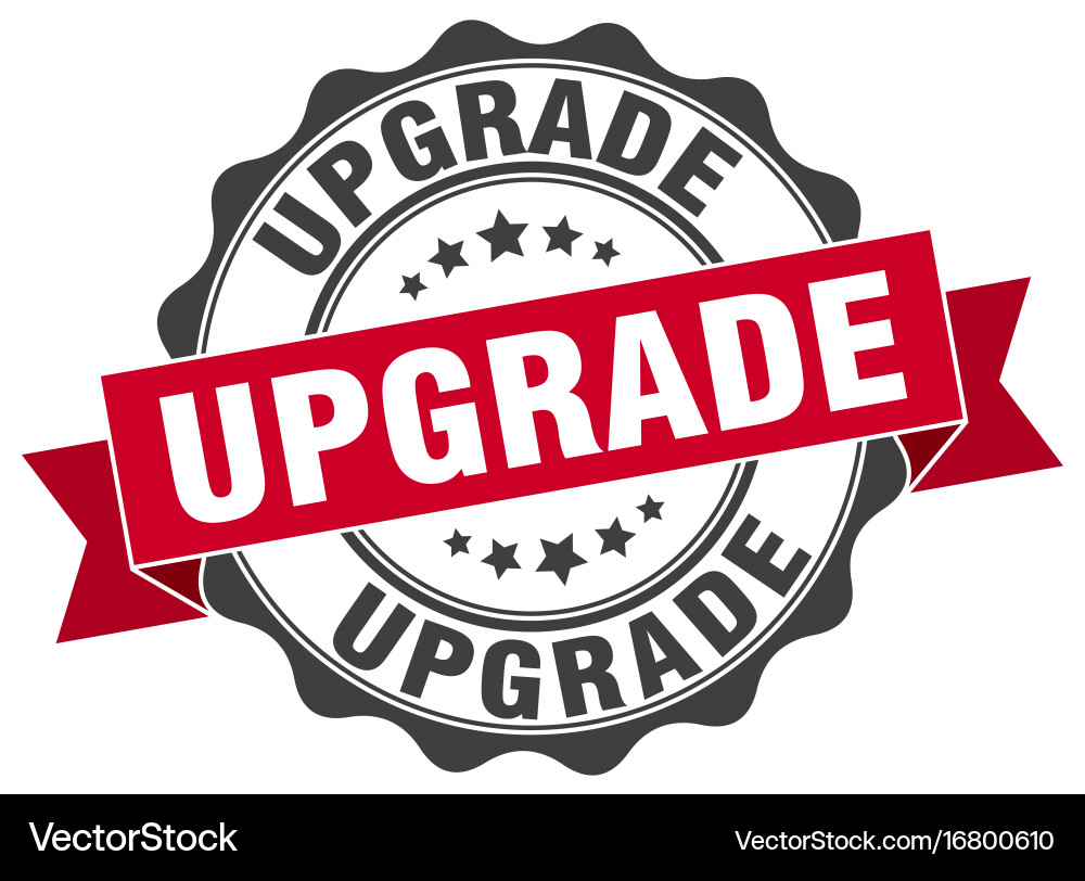 Upgrade stamp sign seal Royalty Free Vector Image