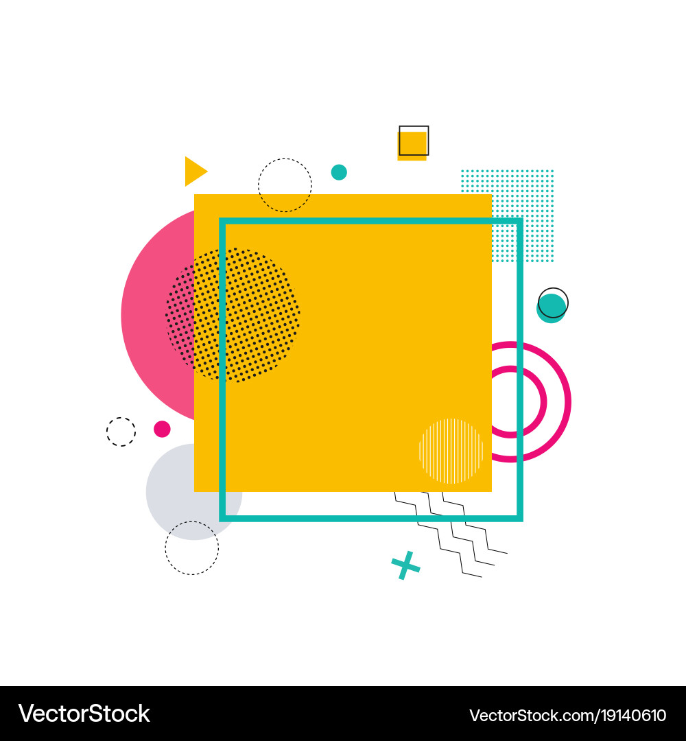 Yellow square with frame Royalty Free Vector Image