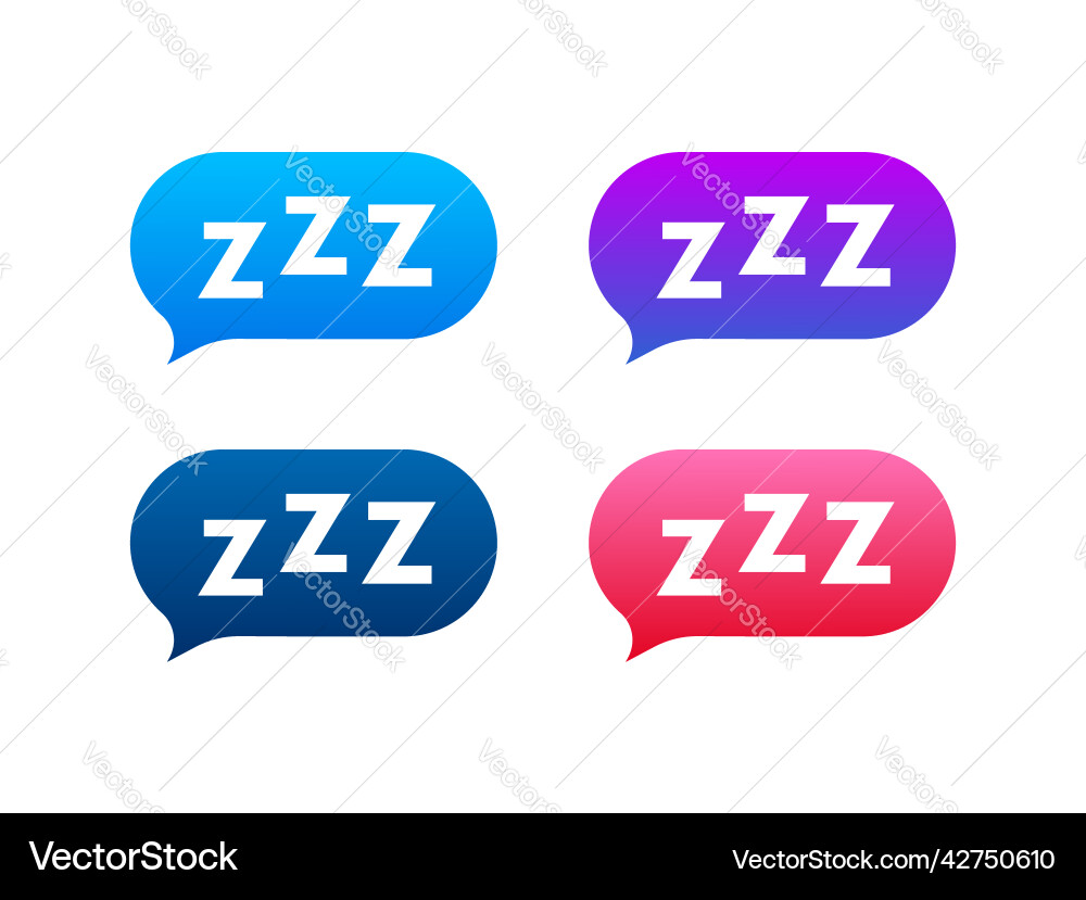 Zzz sign in flat style bedtime concept Royalty Free Vector