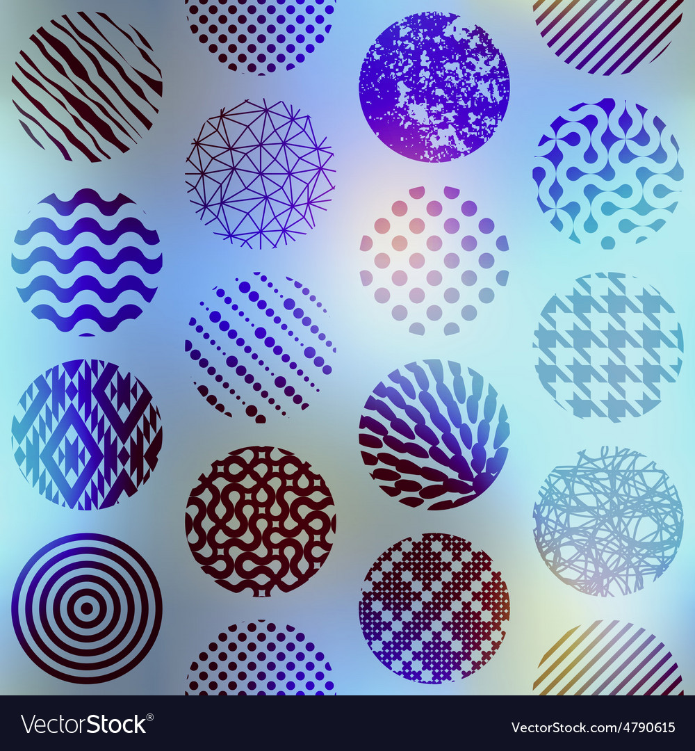 Abstract circles geometric pattern Royalty Free Vector Image