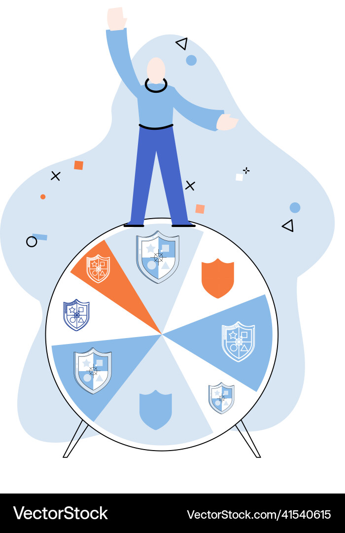 Confidence concept person stands has private Vector Image