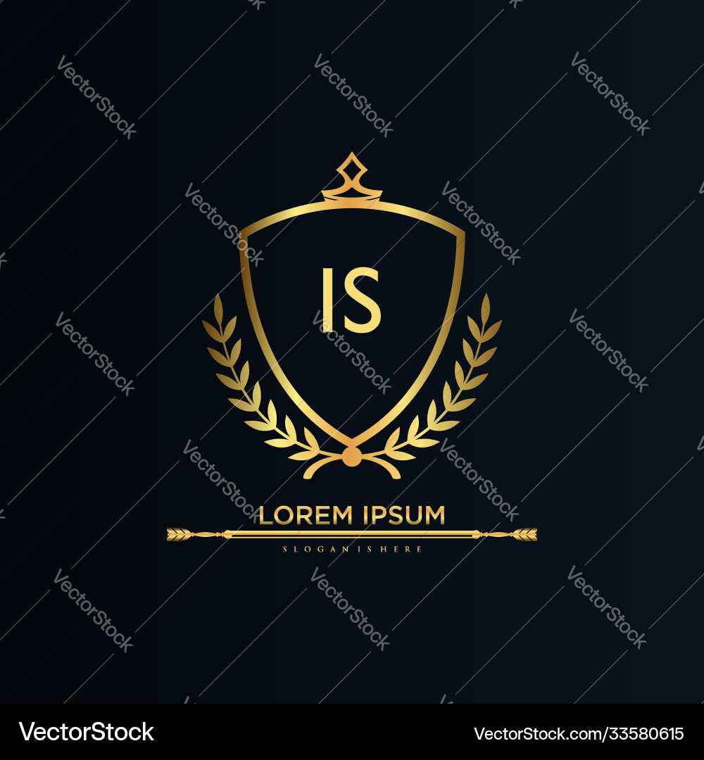 Is letter initial with royal templateelegant Vector Image