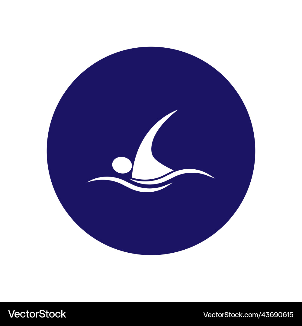 Swimming sport logo Royalty Free Vector Image - VectorStock