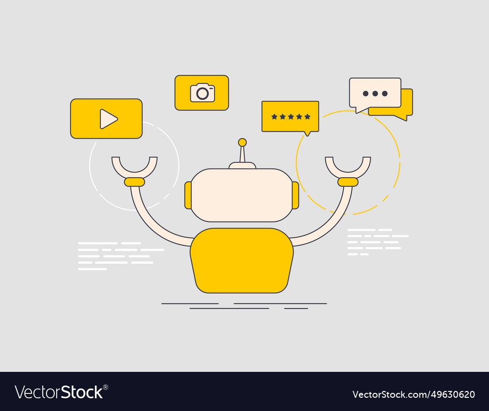 Ai Driven Content Creation For Seo Blogs Social Vector Image