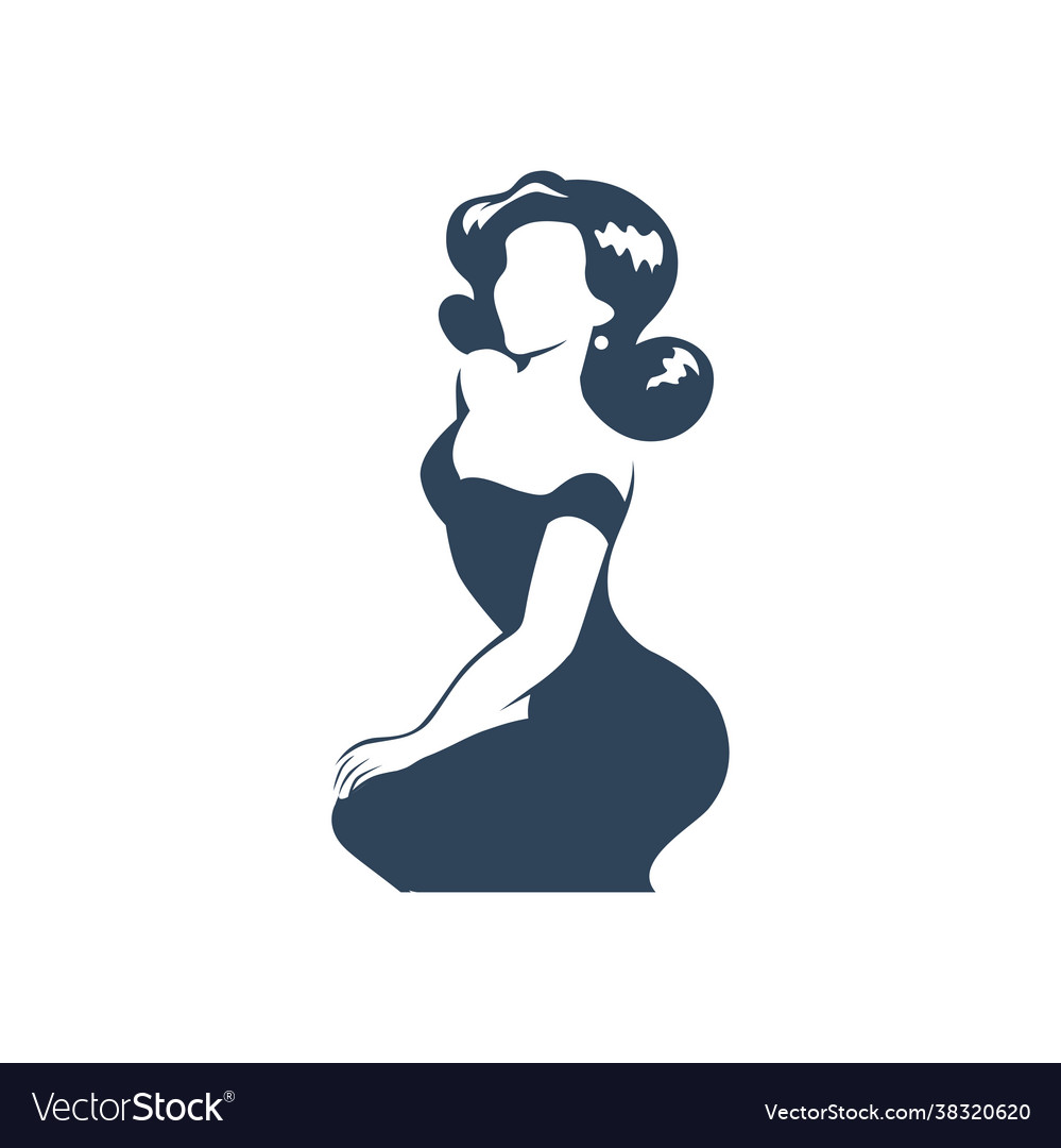 Beautiful young lady portrait isolated awesome Vector Image