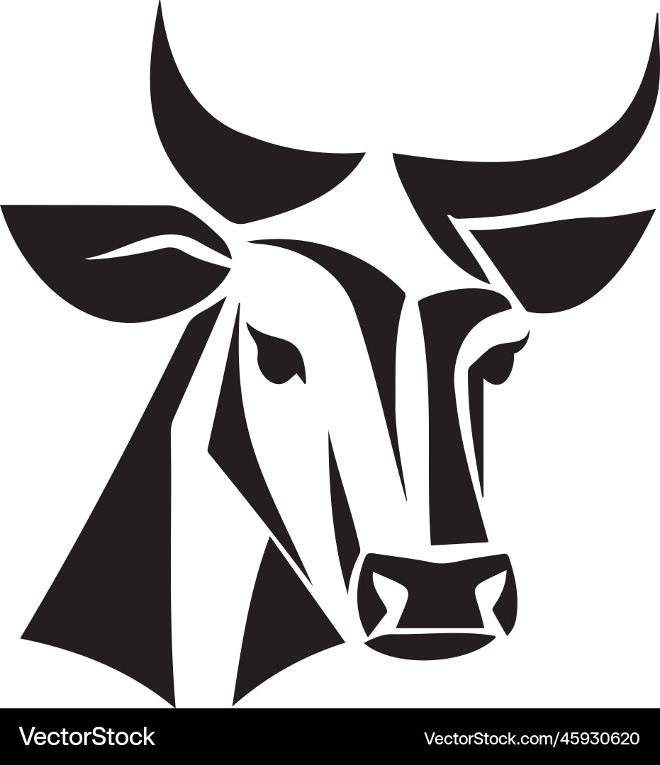 Black angus logo design template cow bull Vector Image