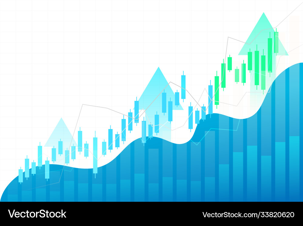 Stock and graph design background business Vector Image