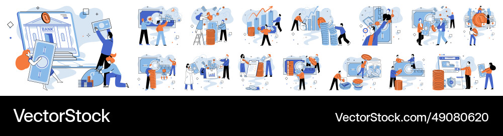 Successful business cooperation among team Vector Image