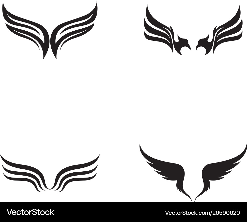 Wing logo and symbol business template Royalty Free Vector