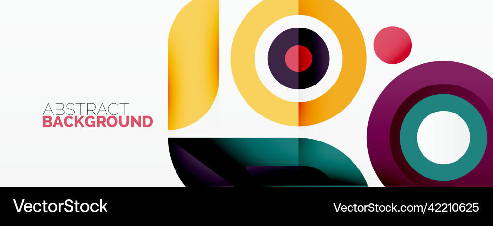 Abstract round shapes background minimalist Vector Image