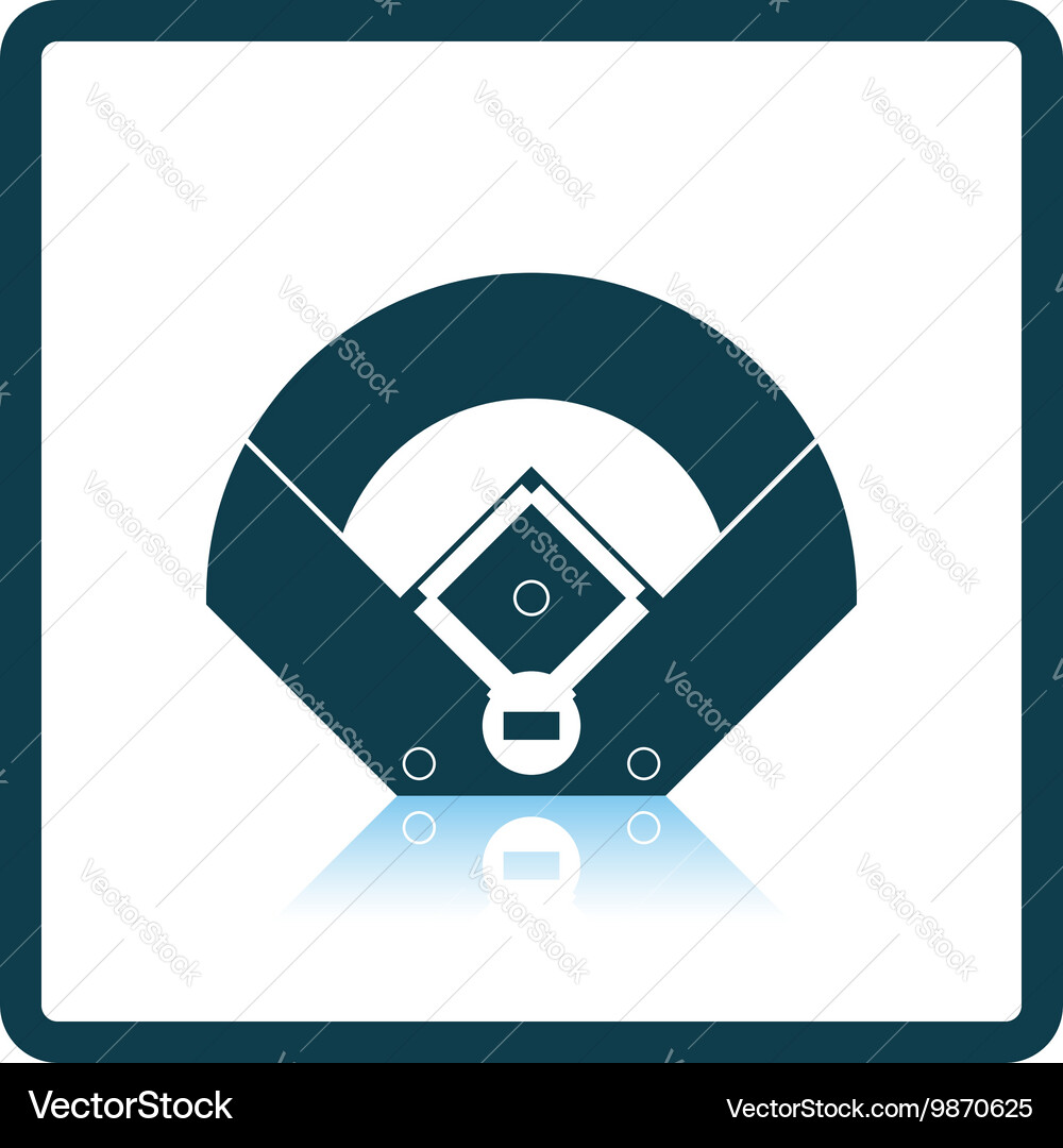 Baseball field aerial view icon Royalty Free Vector Image