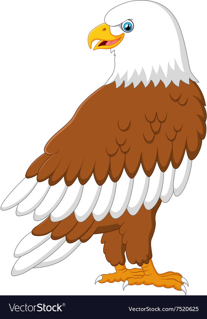 Cartoon eagle posing Royalty Free Vector Image