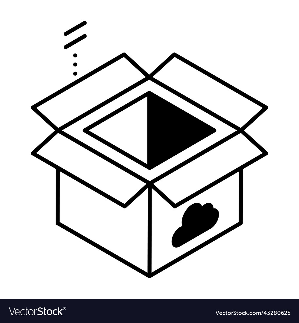 Cloud box Royalty Free Vector Image - VectorStock