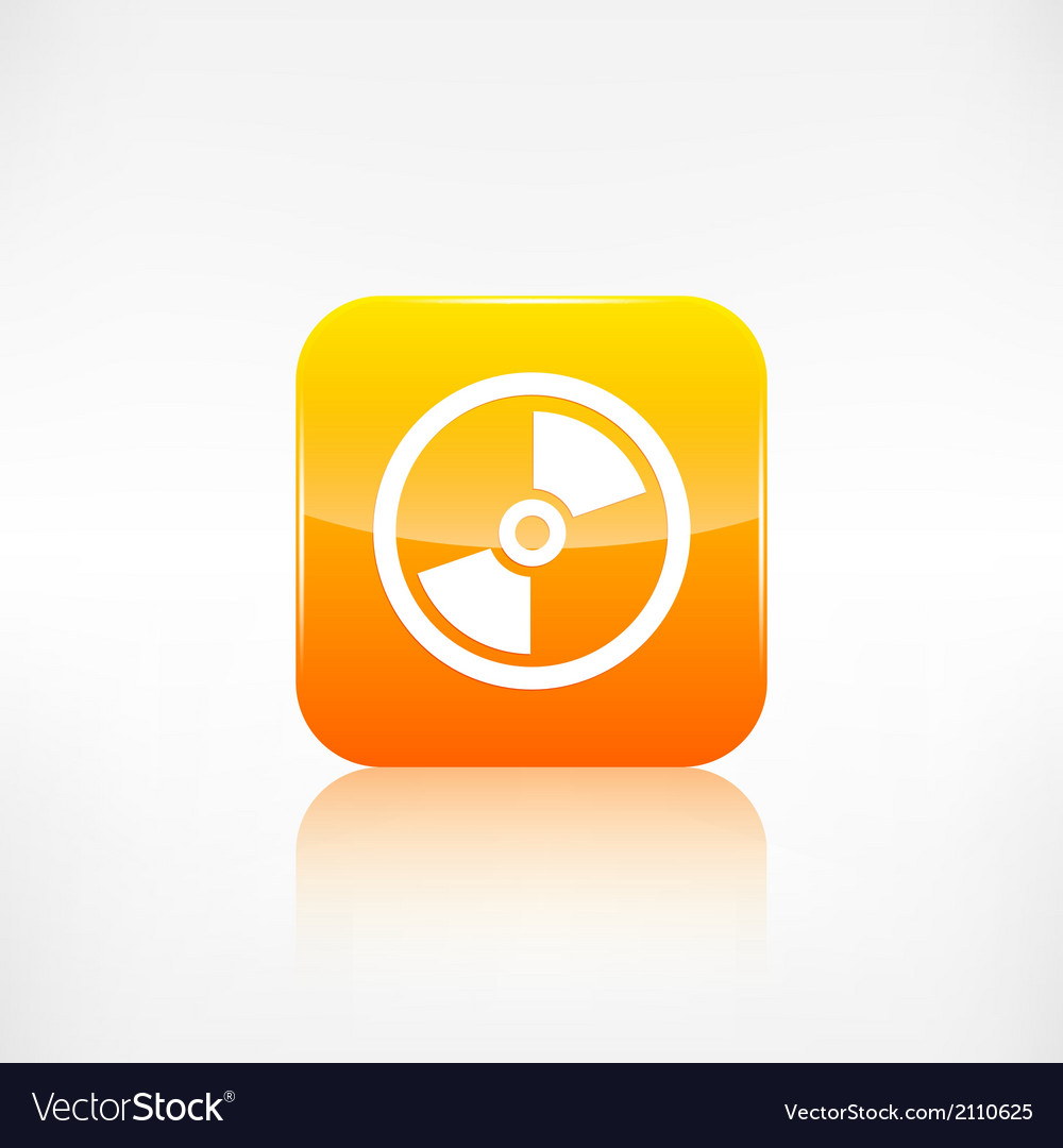 Compact disk icon Application button Royalty Free Vector