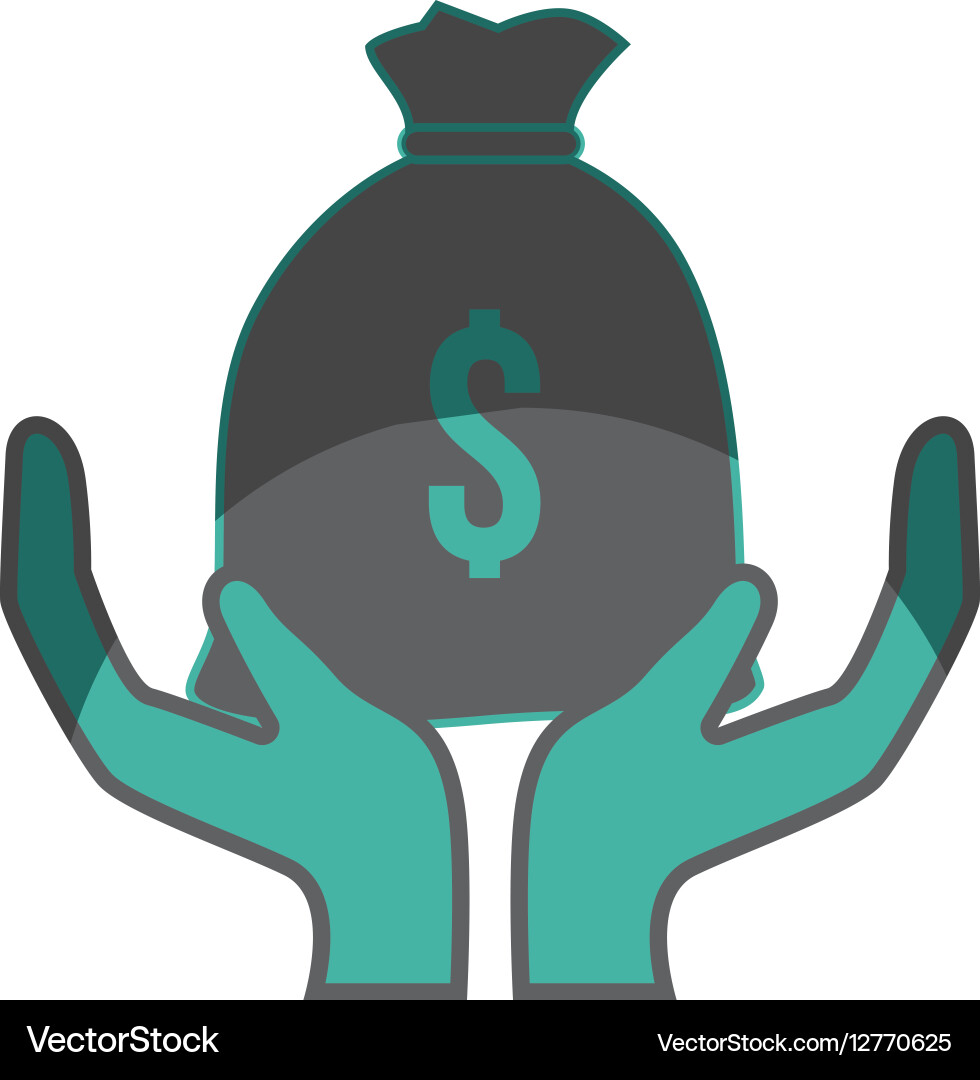 Money bag isolated icon Royalty Free Vector Image