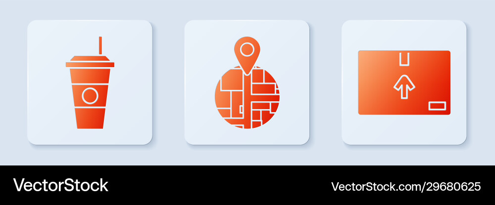 Set placeholder on map paper in perspective Vector Image