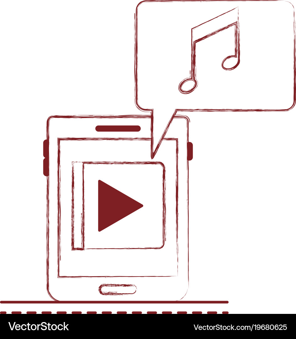 Tablet device music app and dialogue box in dark Vector Image
