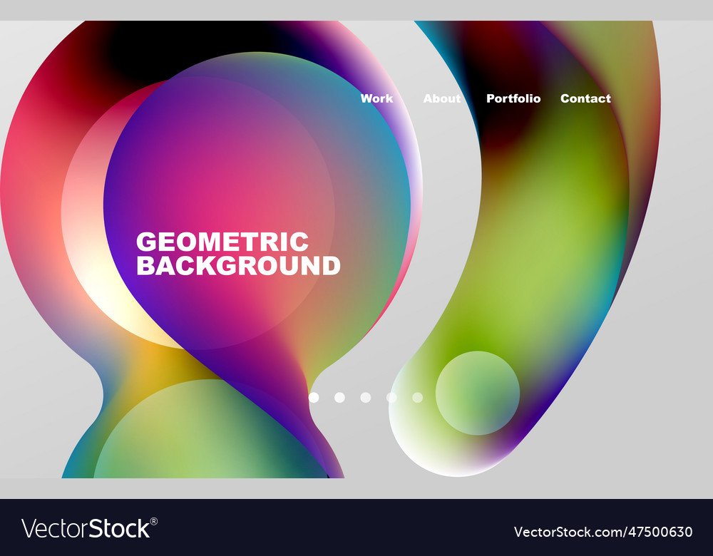 Abstract liquid background for your landing page Vector Image