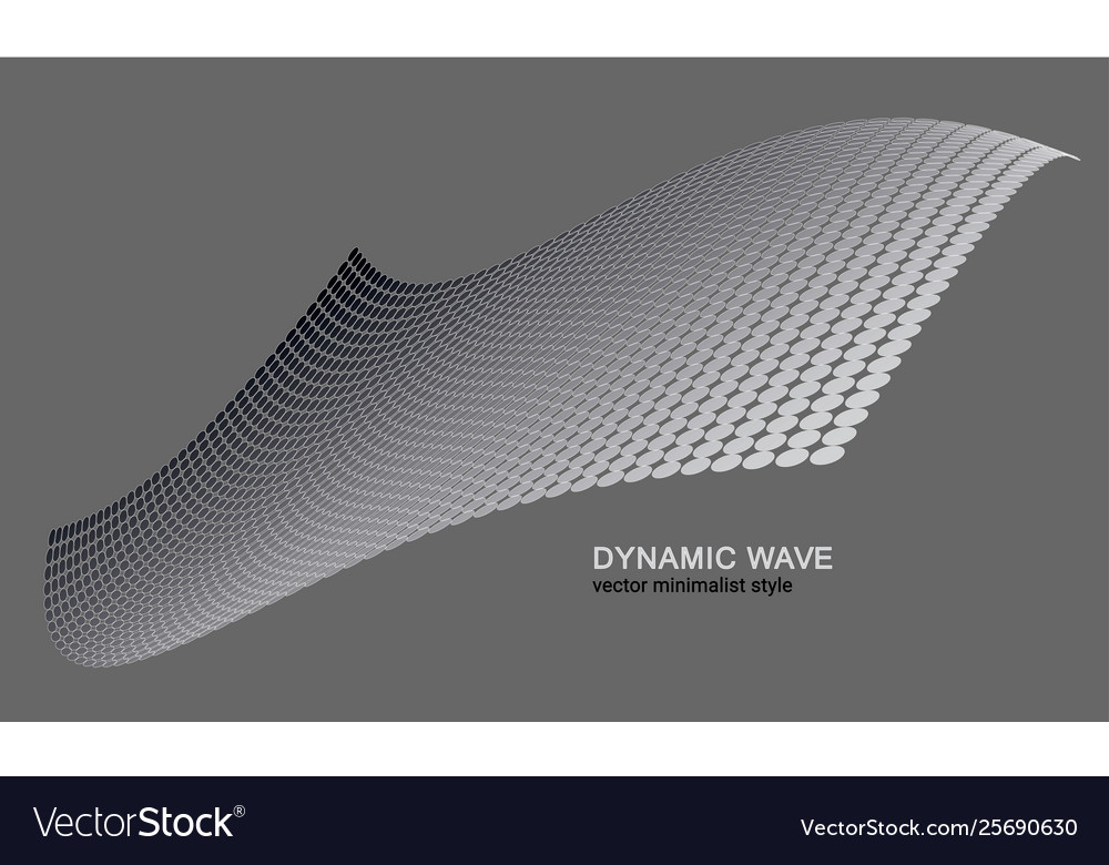 Bright abstract background with a dynamic waves Vector Image