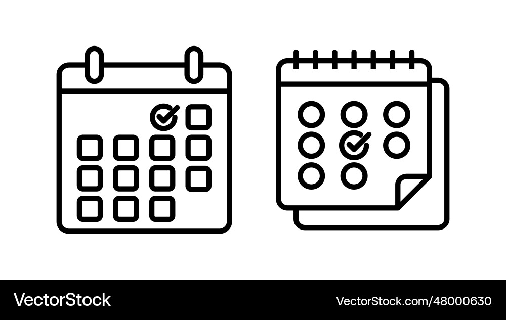 Calendar icon calender symbol Royalty Free Vector Image